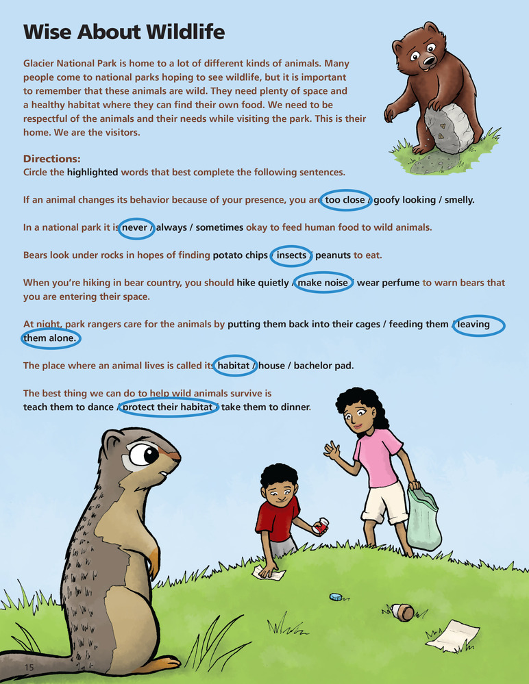 Answer Keys-Activity Pages - Glacier National Park (U.S. National Park ...