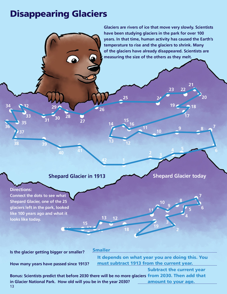 Answer Keys-Activity Pages - Glacier National Park (U.S. National Park ...