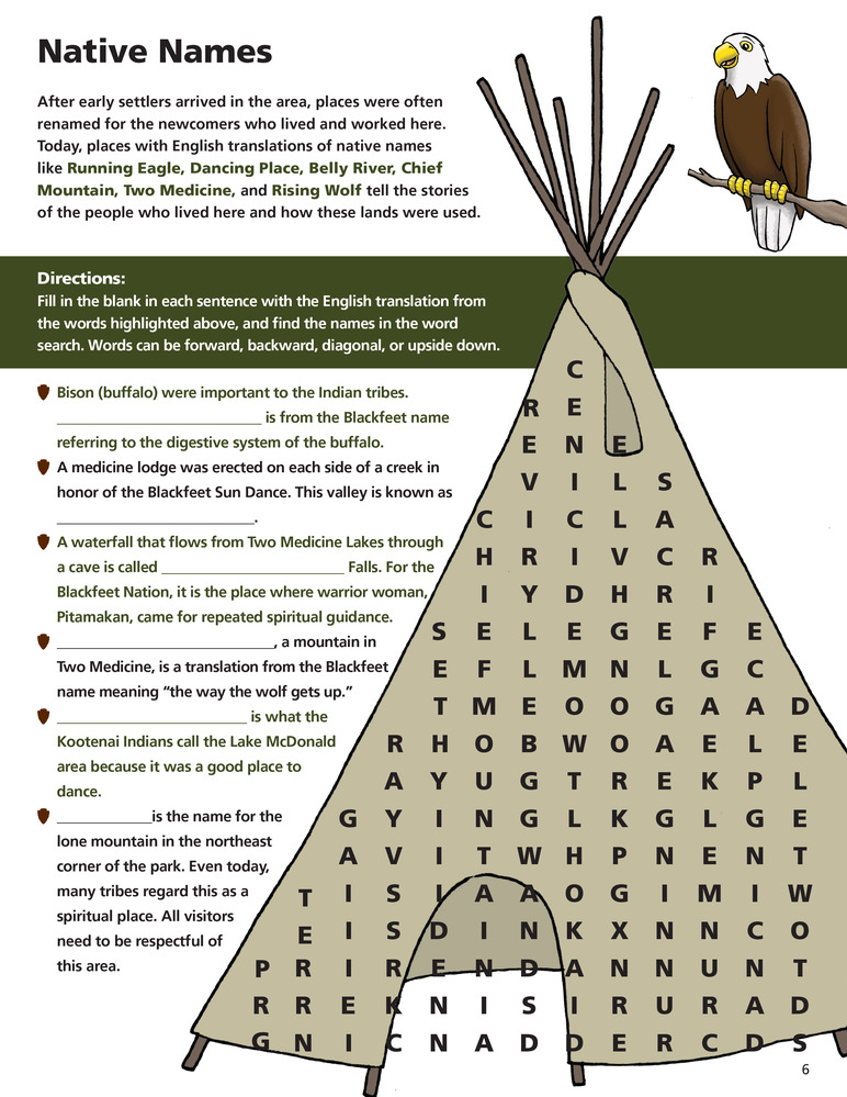 Native American Indian Word Search