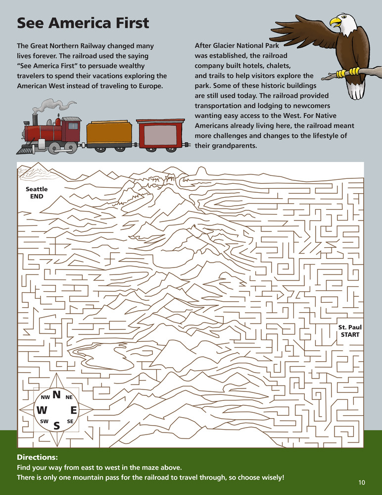 Activity and Coloring Pages - Glacier National Park (U.S. National Park ...